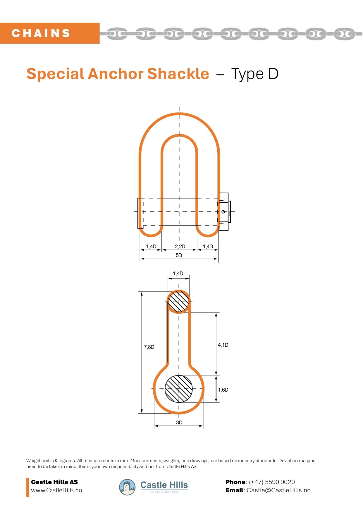 Special Anchor D Shackle - Used & New
